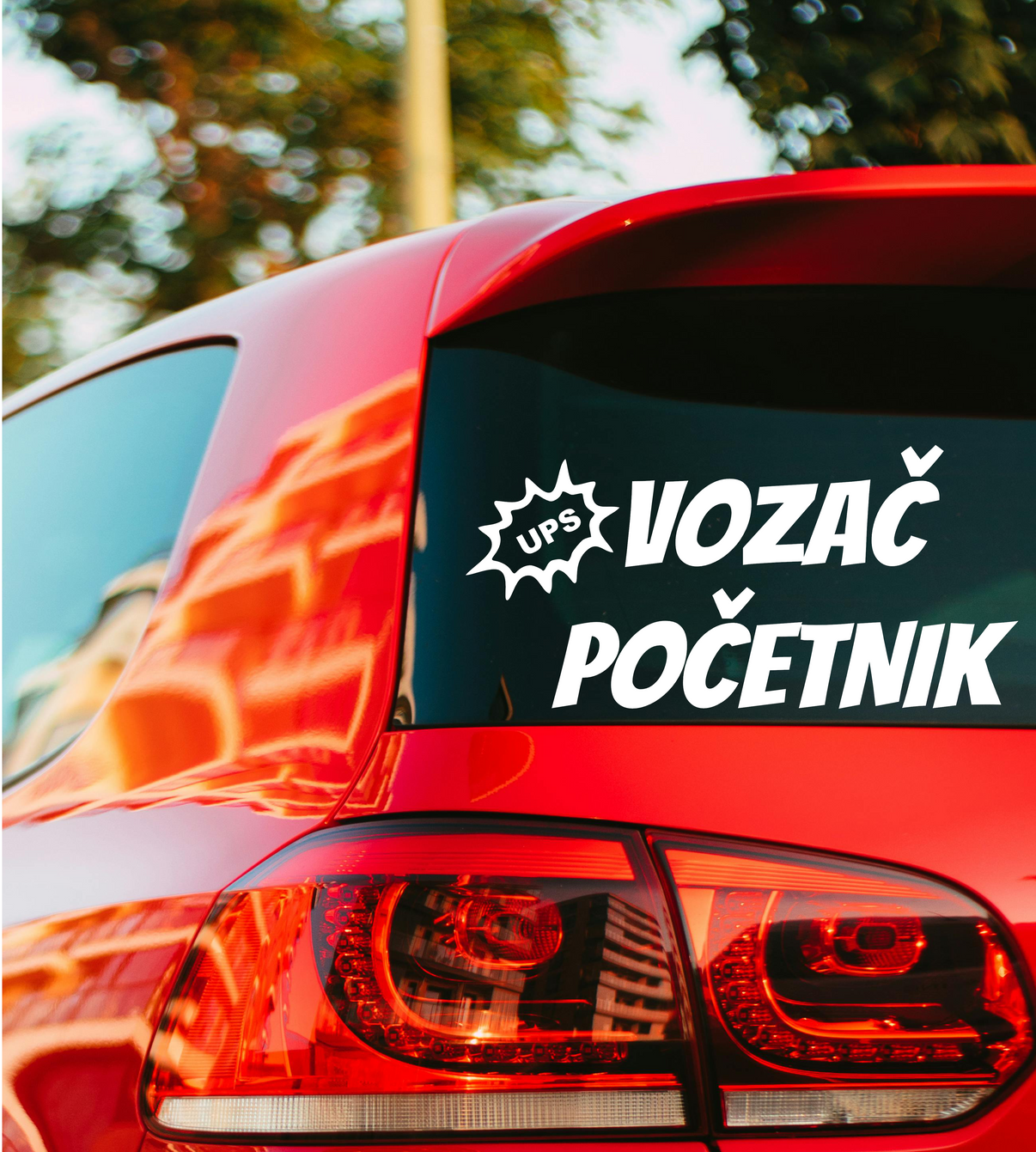 Naljepnica za auto "Vozač početnik" – Meridizajn
